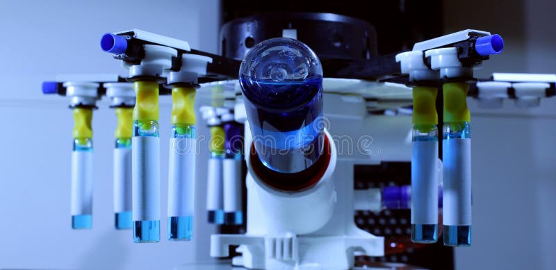 Laboratory man and machine stock photo. Image of instrument - 2333510