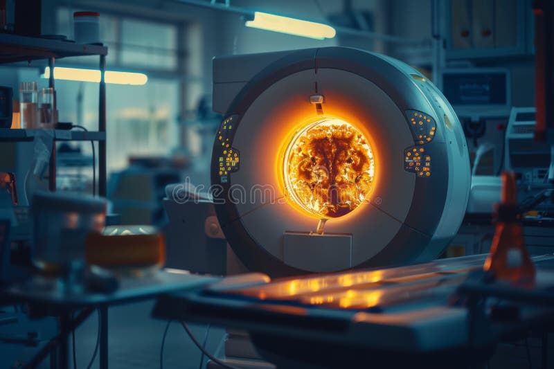 In a Laboratory, a Magnetic Resonance Imaging Machine is Positioned on ...