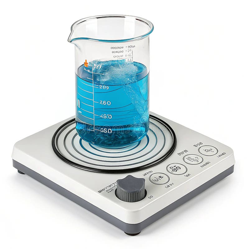 Magnetic Stirrer Mixing Chemical Solution Stock Illustration ...