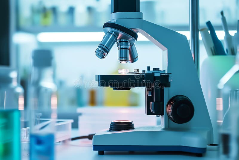 Optical Light Microscope Table Laboratory Stock Photos - Free & Royalty ...