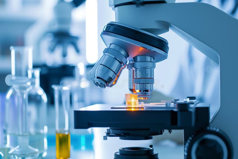 Laboratory Medical Equipment with Medical Sight. Optical Light ...