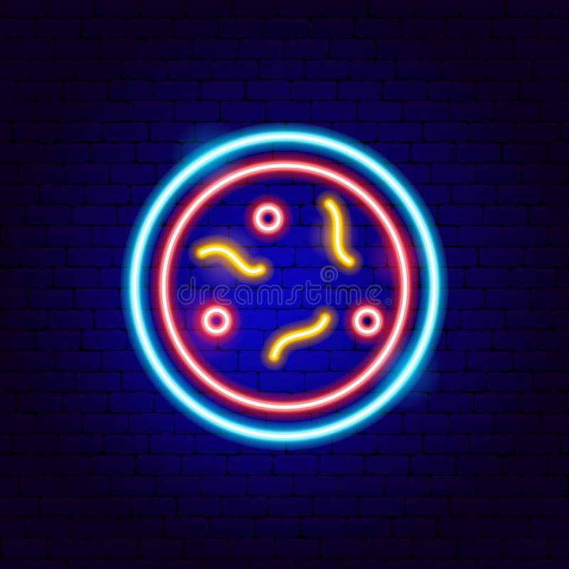 Biology Neon Label stock vector. Illustration of neon - 152225865