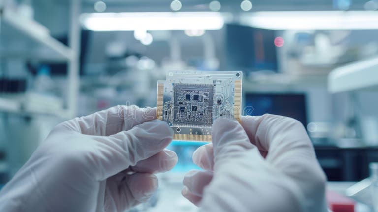 The Laboratory Microchip Process.AI Generated Image Stock Image - Image ...