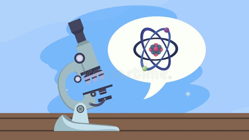 Laboratory Microscope with Atom Animation Stock Footage - Video of ...