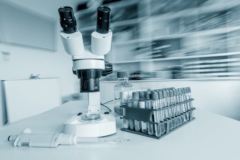 Blurred Microscope Medical Technology. Stock Image - Image of close ...