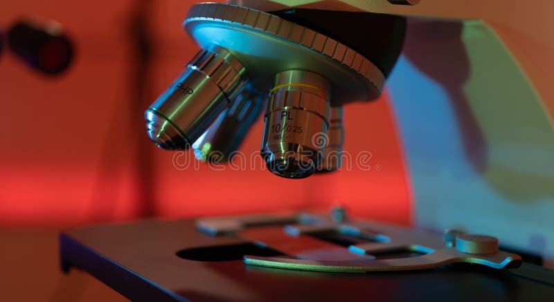 Laboratory, Microscope for Chemistry Biology Test Samples, Examining ...