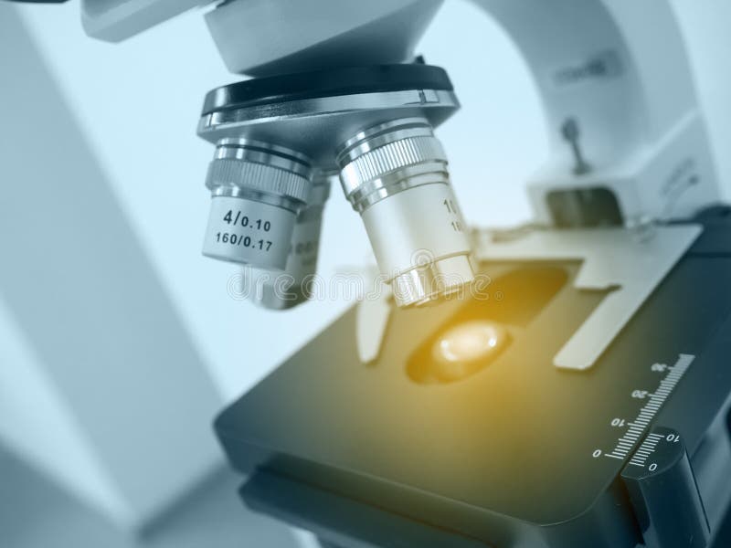 Laboratory, Microscope for Chemical Biological Samples. Stock Photo ...