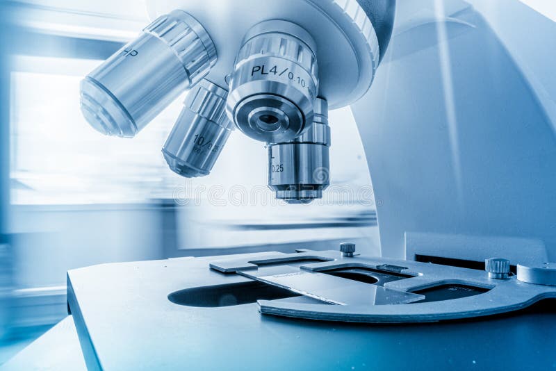 Laboratory, Microscope for Chemistry Biology Test Samples, Examining ...