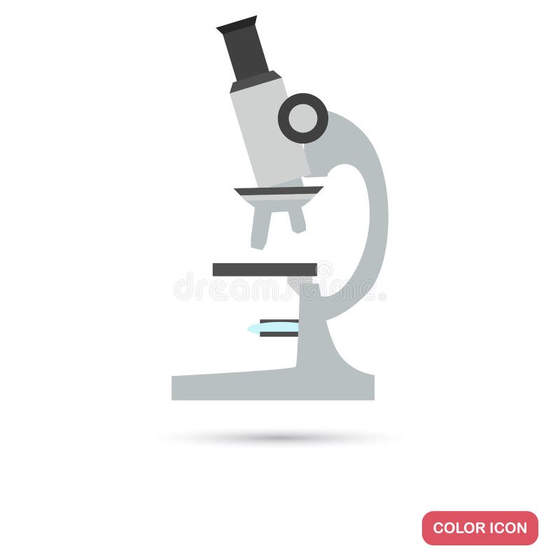 Microscope Color Vector Icon. Stock Vector - Illustration of isolated ...