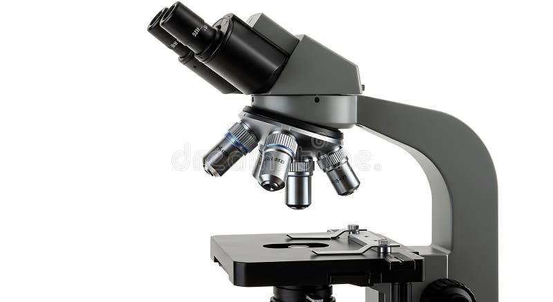 Laboratory Microscope Featuring Multiple Objective Lenses, a Rotating ...