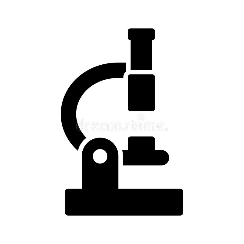 Laboratory Microscope Icon Representing Research, Science, and Medical ...