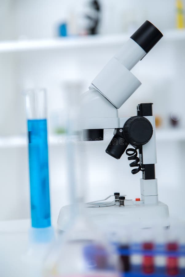 Modern Microscopes In A Lab . Stock Photo - Image of examination ...