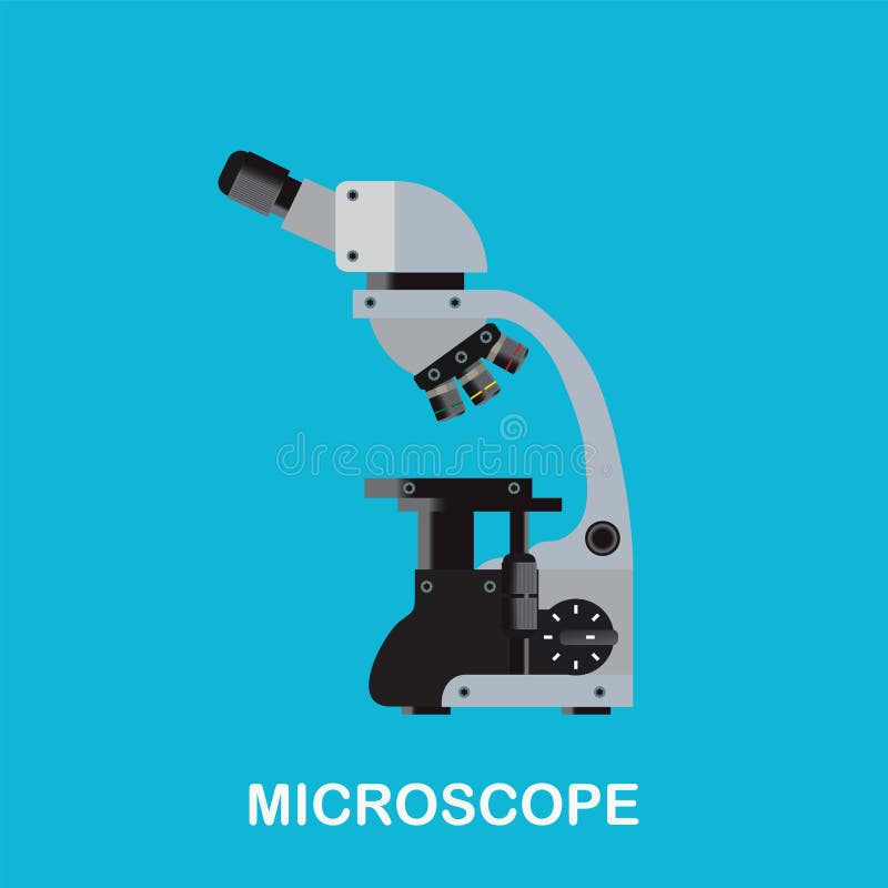 A laboratory microscope stock vector. Illustration of medicine - 289101087