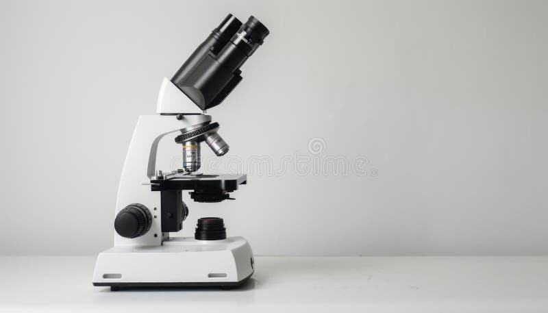 Laboratory Microscope Positioned on a Clean Surface Ready for ...