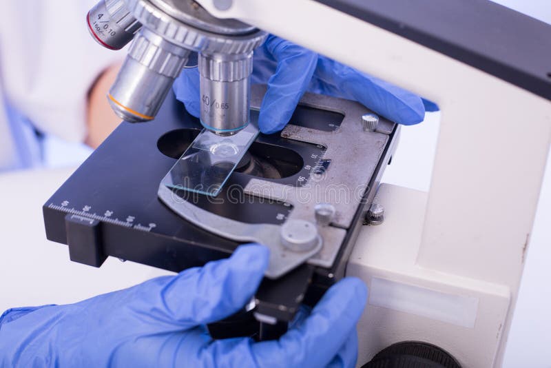 Laboratory Microscope Research Stock Photo - Image of experiment ...