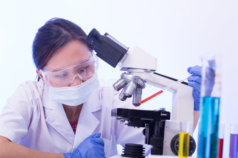 Laboratory People Research and Analysis Chemical Test with Micro Stock ...