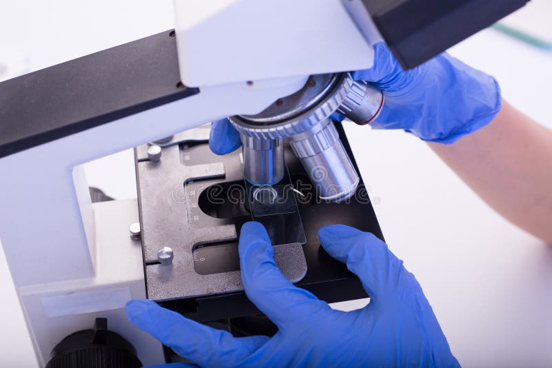 Laboratory Microscope Research Stock Image - Image of health, industry ...