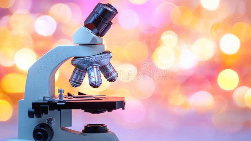 Laboratory Microscope Scientific Research and Discovery with a Blurred ...