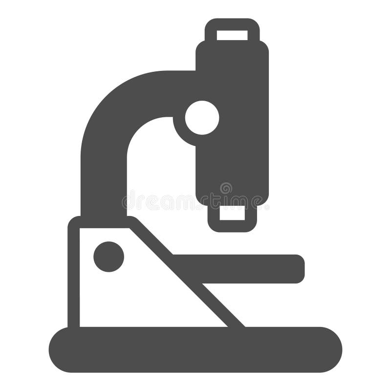 Laboratory Microscope Solid Icon, Science Concept. Vector Graphics ...