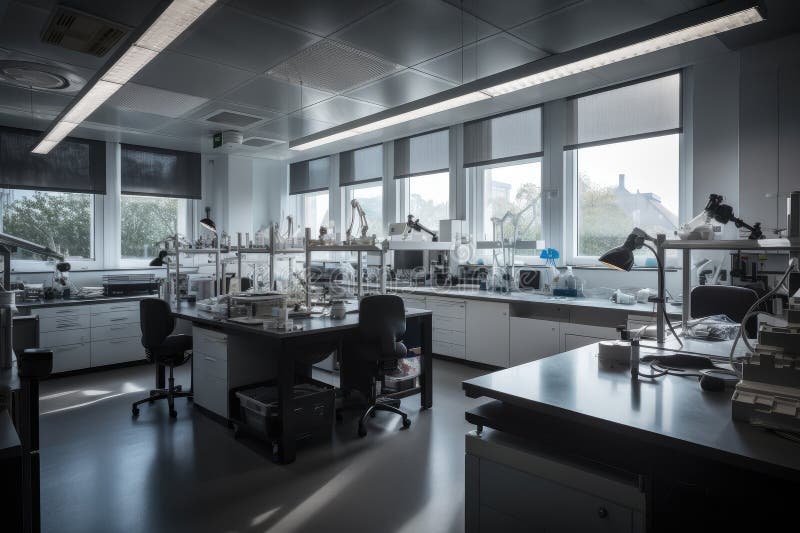 Laboratory with Sleek and Modern Design, Featuring Clean Lines and ...