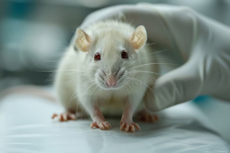 Laboratory Mouse in the Hands of a Laboratory Assistant Stock Image ...