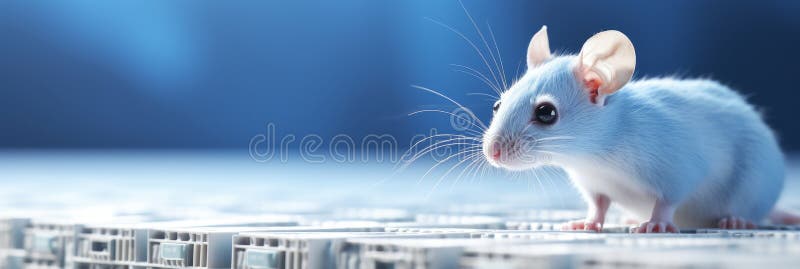 Laboratory Mouse on Neural Pathway Model Emphasizes Dna Sequencing and ...
