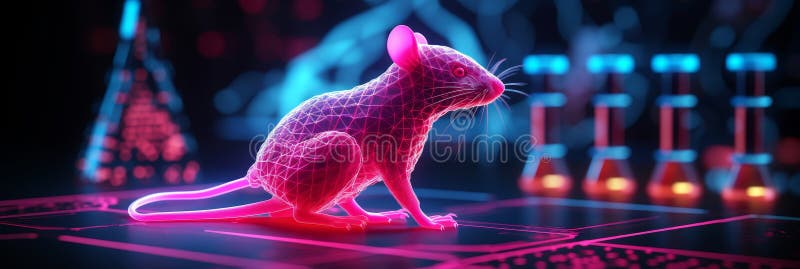 Laboratory Mouse on Neural Pathway Model Highlights Genetic Research ...