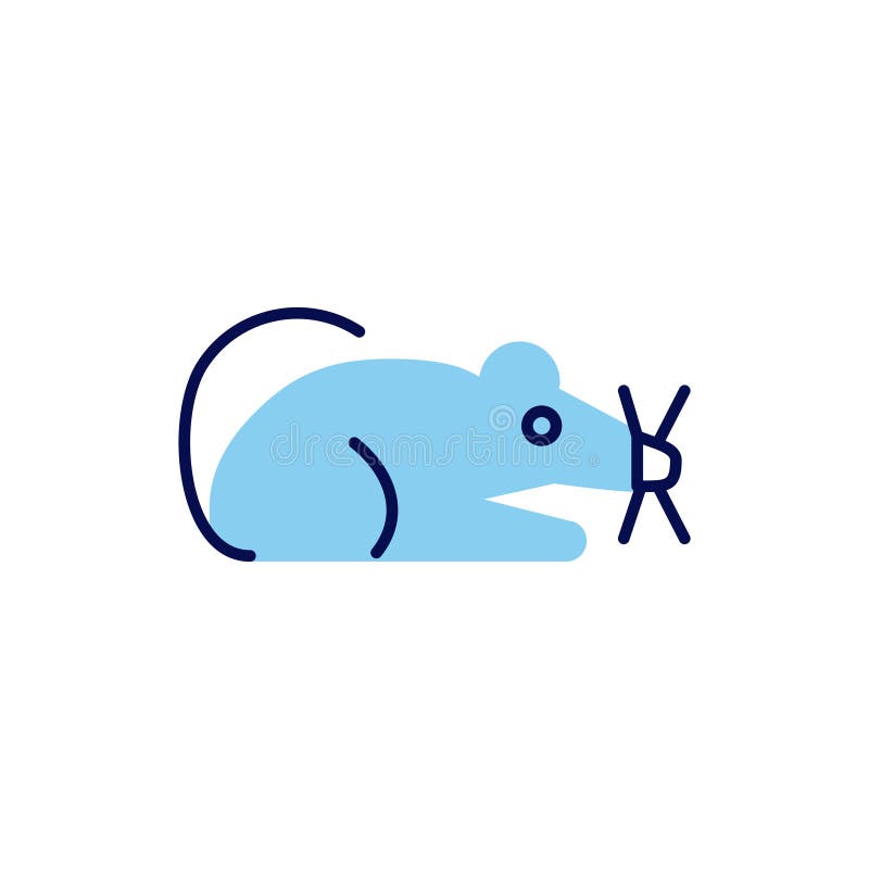 Laboratory Mouse. Background with Cute Funny Rat Exact Vector ...