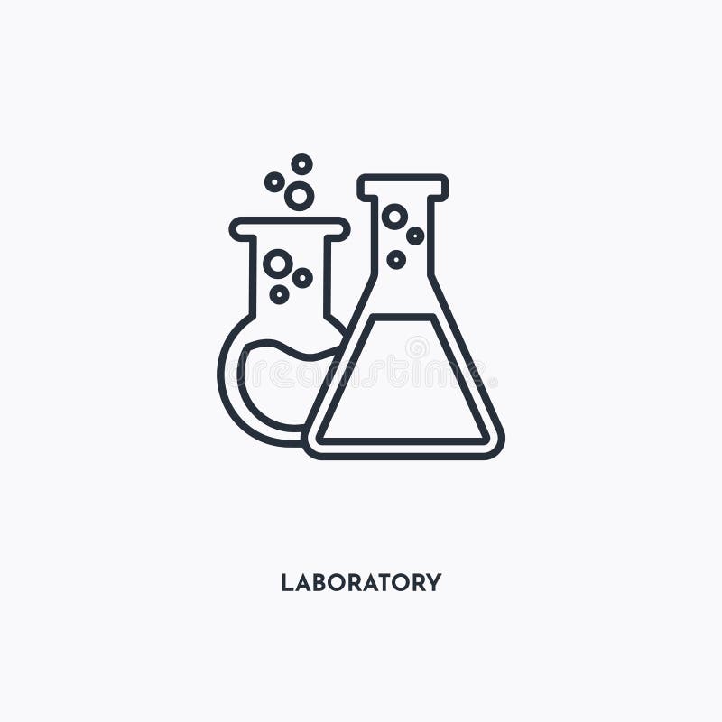 Outline Laboratory Vector Icon. Isolated Black Simple Line Element ...