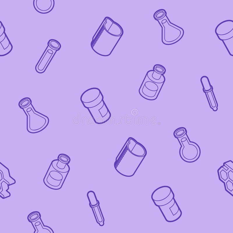 Laboratory Outline Isometric Icons Stock Vector - Illustration of ...