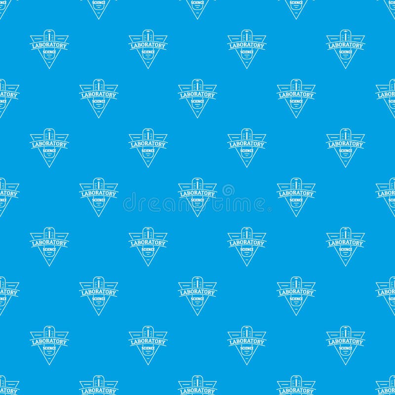 Laboratory Pattern Vector Seamless Blue Stock Vector - Illustration of ...