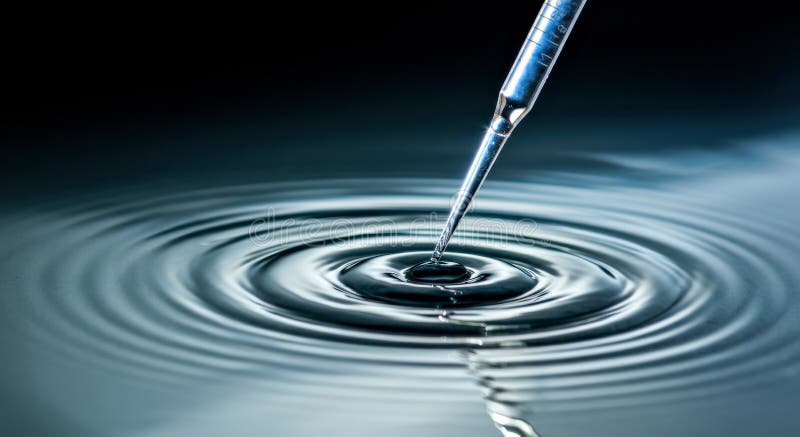 Laboratory Pipette Creating Ripples in Water - Scientific Research and ...