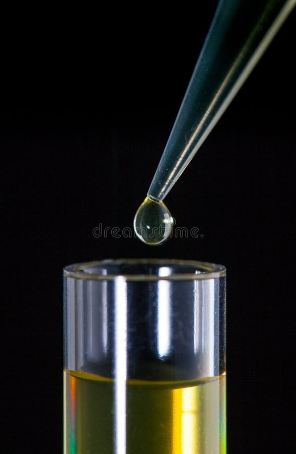Pipette with Drop of Liquid Stock Photo - Image of laboratory ...