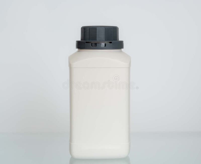 Laboratory Plastic Jar for Chemical Elements and Substances with Empty ...
