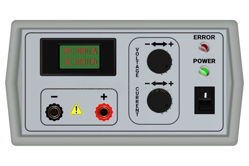 Laboratory Power Supply. Vector Graphics Stock Vector - Illustration of ...
