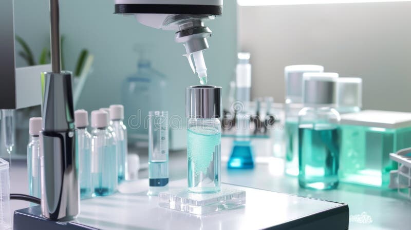 Laboratory Precision in Skincare Stock Image - Image of research ...