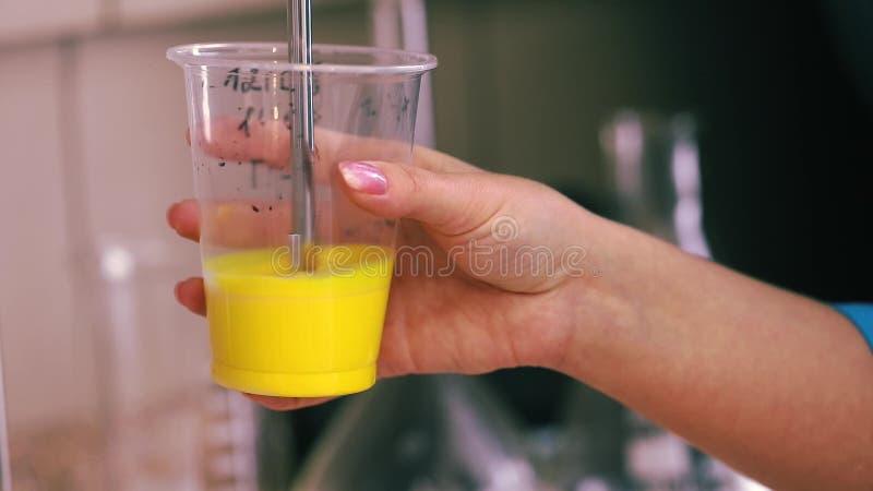 Laboratory in Production. Mixing Paint in the Laboratory, Coloring ...