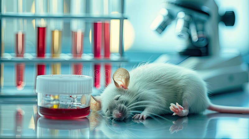 Laboratory Rat in the Laboratory. Selective Focus Stock Photo - Image ...