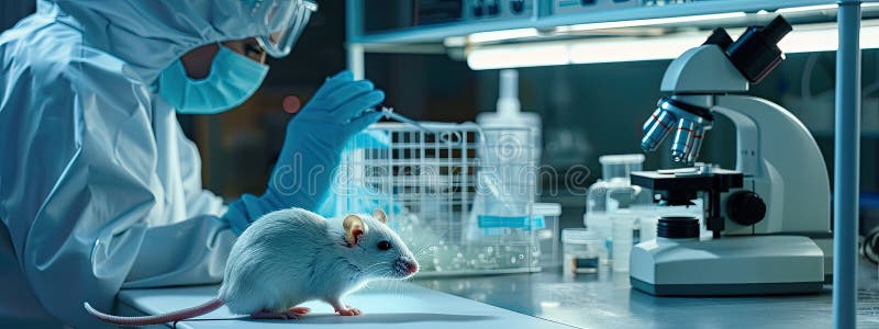Laboratory Rat in the Laboratory. Selective Focus Stock Image - Image ...