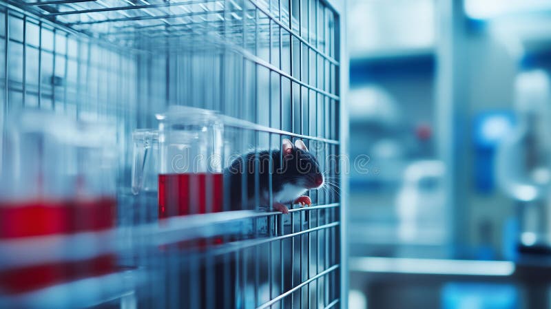 Laboratory Rats are Housed in a Lab Cage Surrounded by Glass Containers ...
