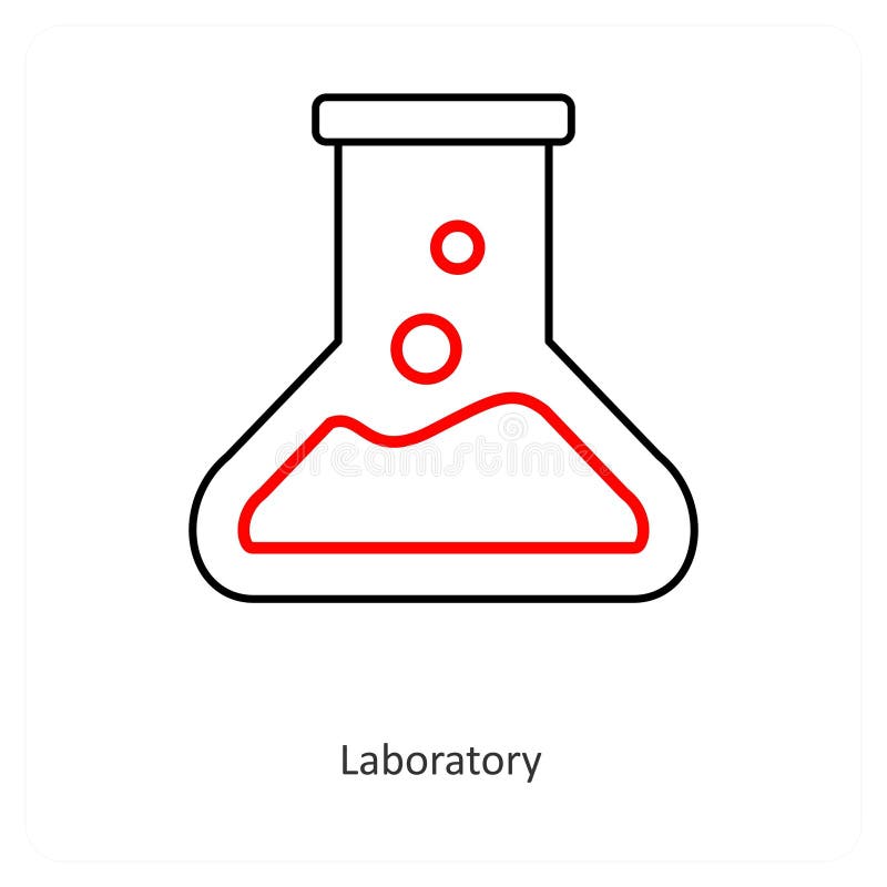 Laboratory stock illustration. Illustration of flask - 338190886