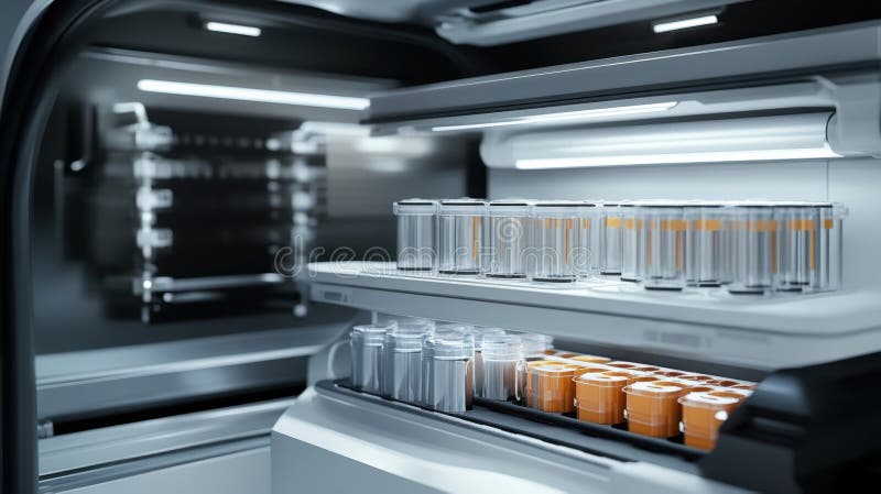 Laboratory Refrigerator Storing Biological Samples for Scientific ...