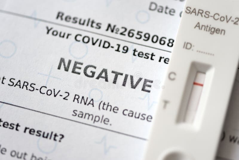 Laboratory Report with Negative Test Result by Using Rapid Test Device ...