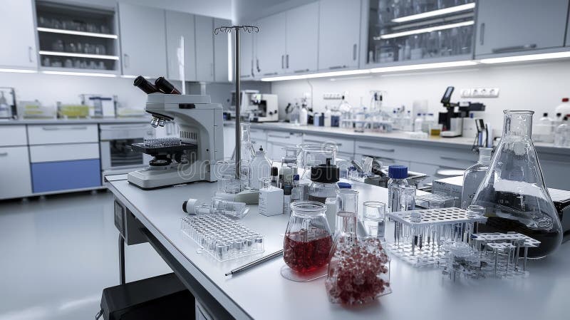 Laboratory Research Action in a Modern Science Lab Detailed Experiment ...