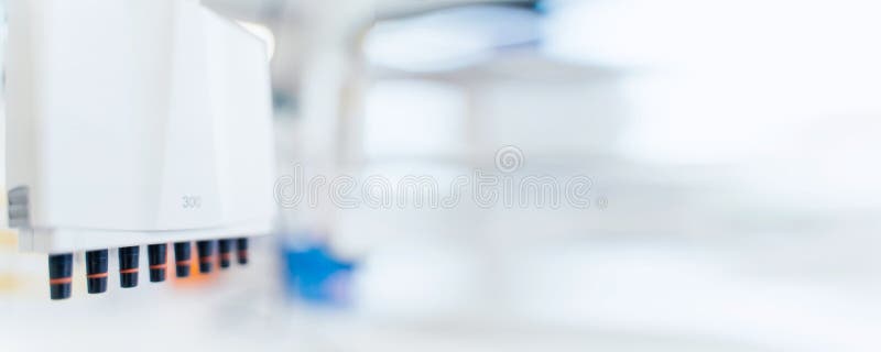 Laboratory Research Banner Wit Copy Space. Laboratory Equipment and ...