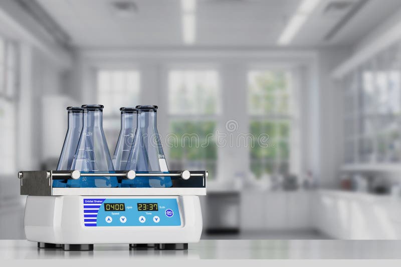 Laboratory Research Equipment Concept. White Orbital Lab Shaker with ...
