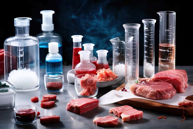 Laboratory Research of Meat Stock Image - Image of food, cultured ...