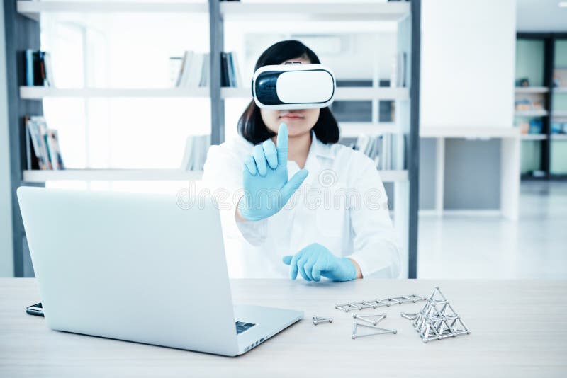 Laboratory Research Scientist and Science Innovation Concept, Female ...