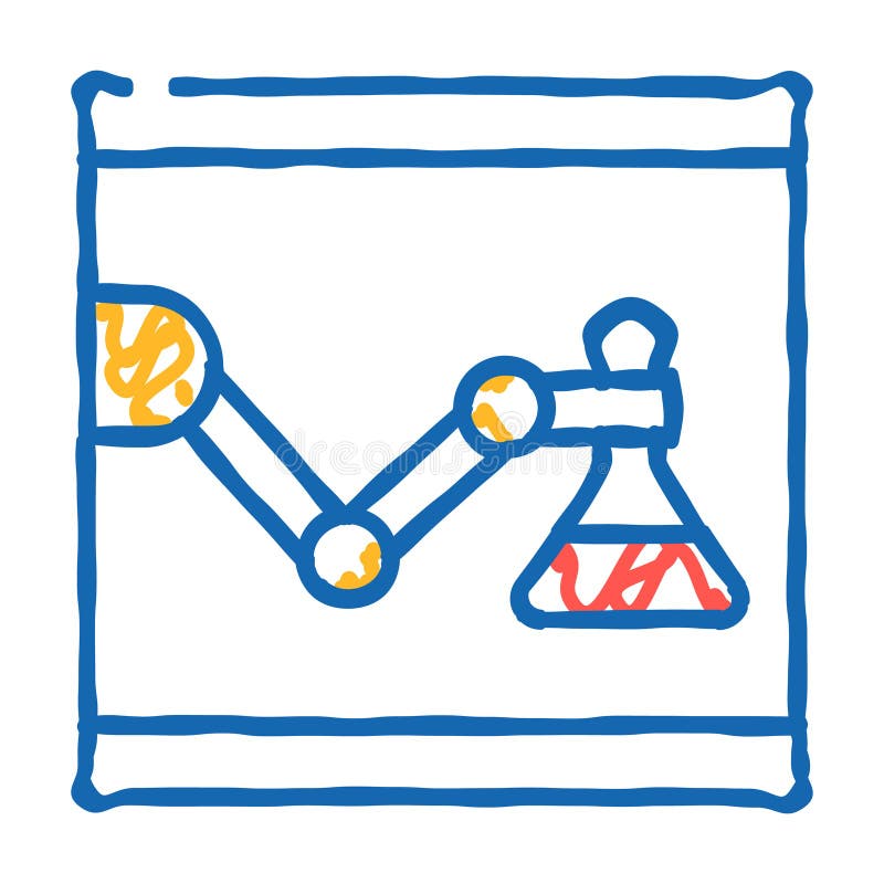 Laboratory Robot Icon Doodle Illustration Stock Vector - Illustration ...