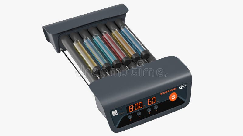 Laboratory Roller Mixer with Digital Display and Test Tubes Stock Image ...